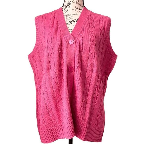 Sara Morgan | Jackets & Coats | Vintage Sara Morgan Sweater Vest Cable ...